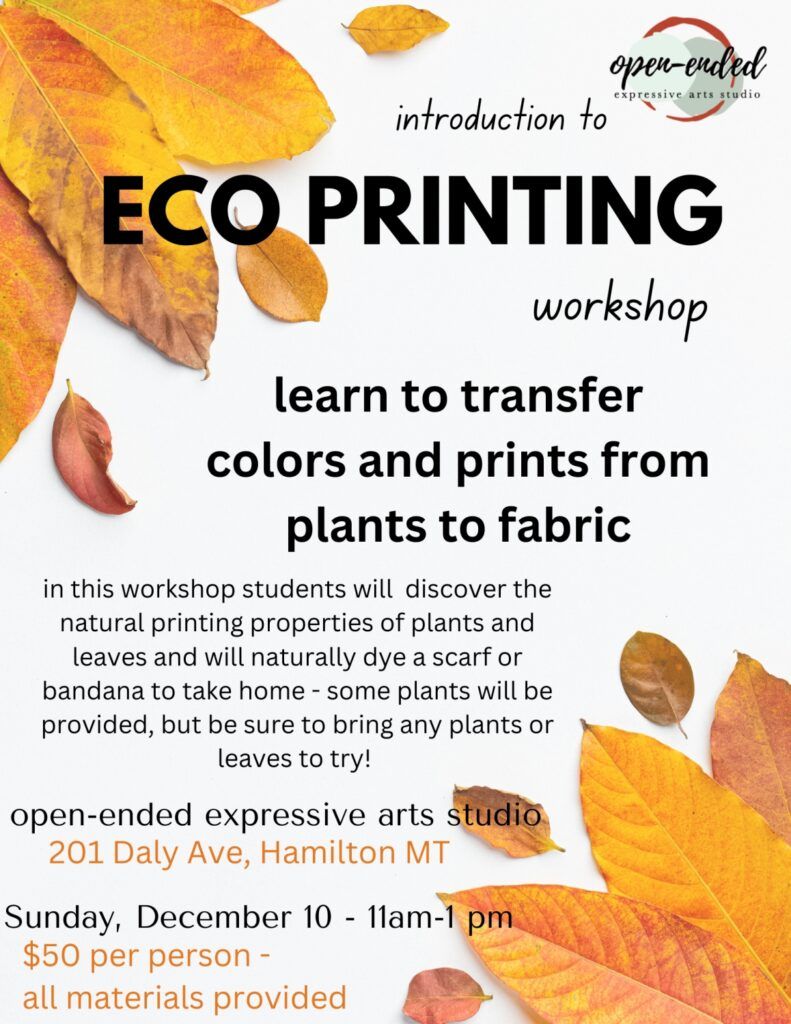 Introduction to Eco Printing Workshop - Bitterroot Star